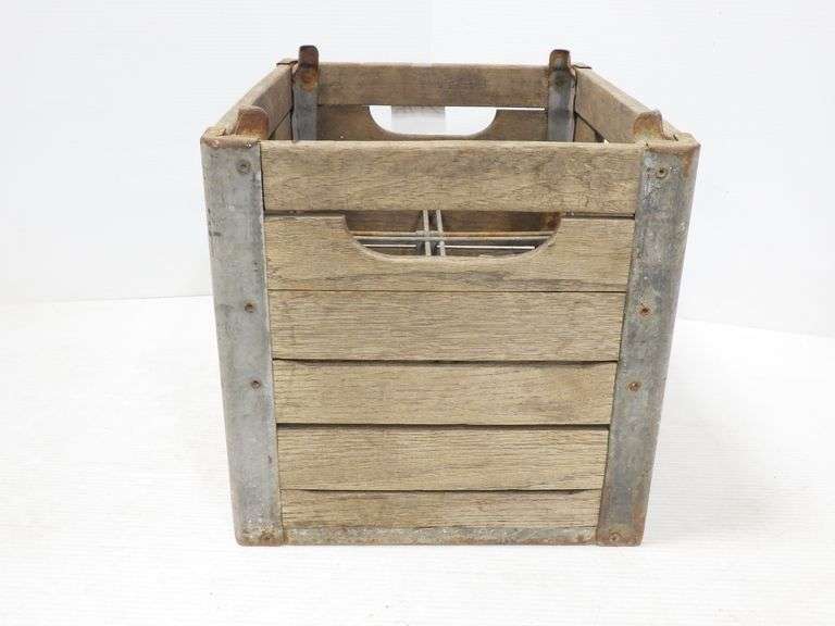 Wooden milk crate, Wanzer Dairy, Chicago, Wanzer was bought by and ...