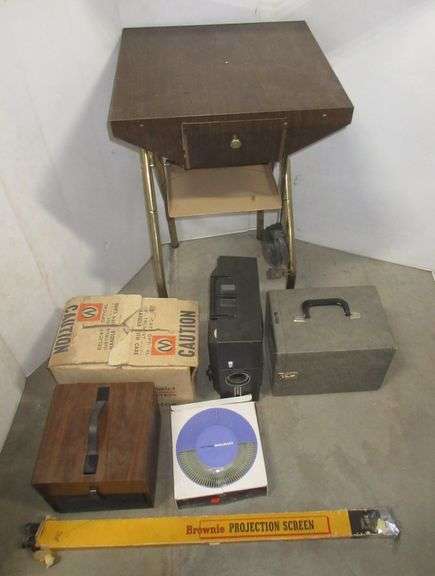 (3) Older projection systems with a projection table - Albrecht Auction ...