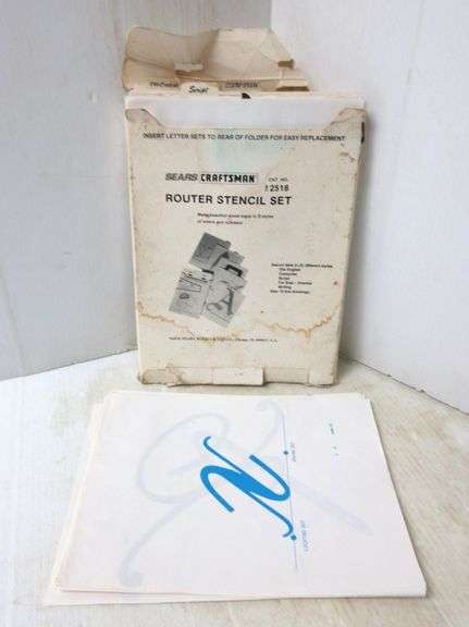 Sears Craftsman router stencil set, stencils only, good - Albrecht ...