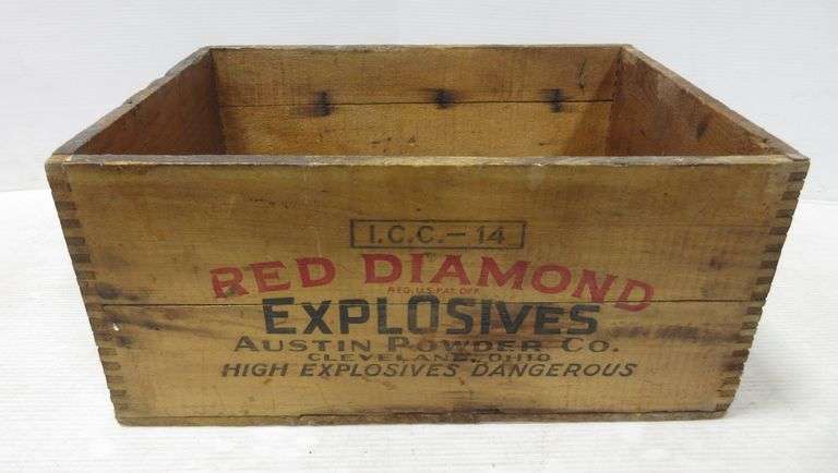 Red Diamond Explosives Crate - Albrecht Auction Service