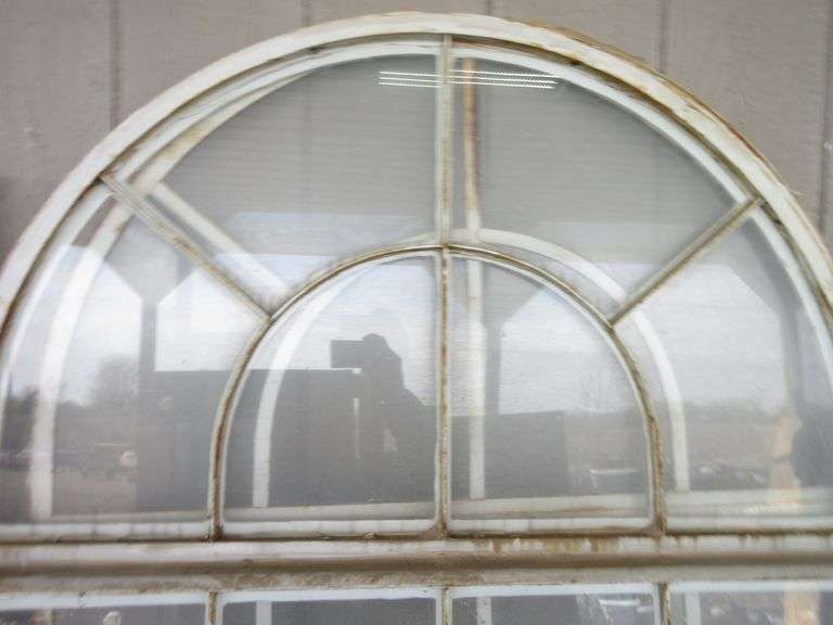 (2) Older windows, removed from old sunroom; And (2) Extra half moon ...