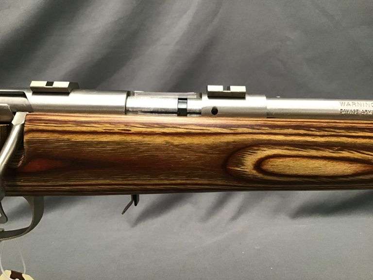 Savage Model 93 .22 Mag., with Stainless Barrel, Thumbhole Laminated ...