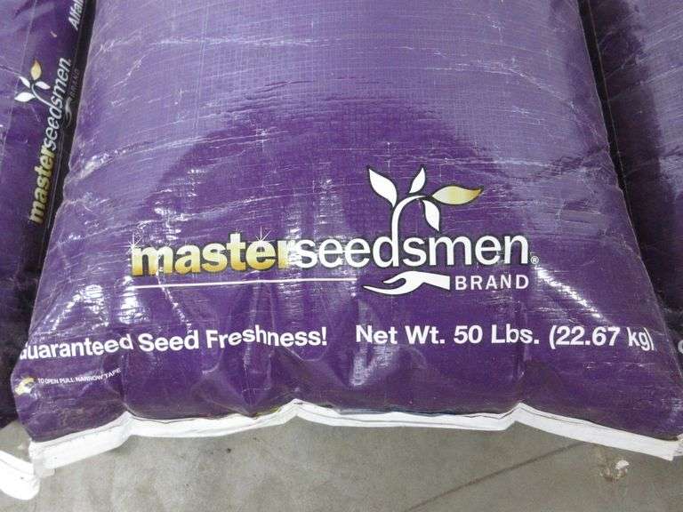 (3) Bags of alfalfa seed, master seed, 50 lbs. each - Albrecht Auction ...