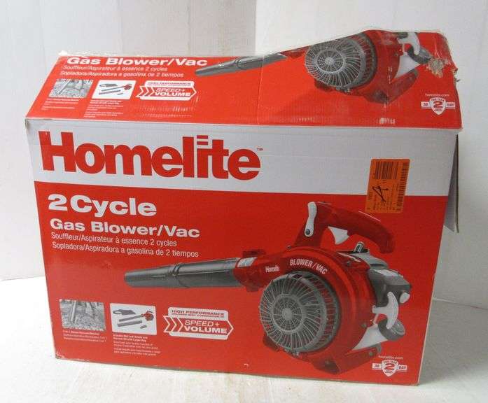 Homelite two-cycle gas blower/vac, tested and works - Albrecht Auction ...