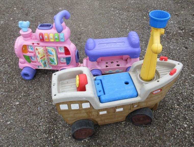 Radio Flyer Tricycle; Little Tikes wheeled boat; VTech alphabet train ...