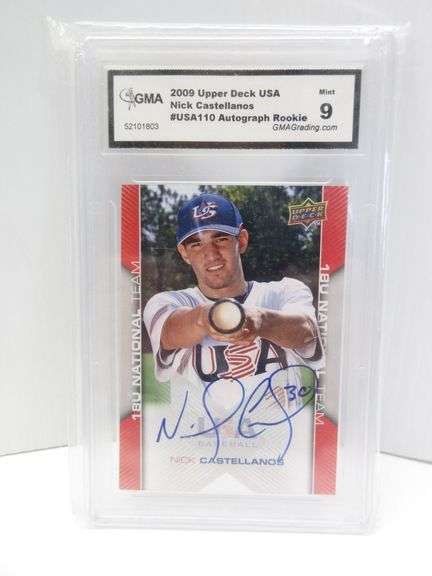 2009 UD USA Nick Castellanos Autograph Rookie GMA 9, on card auto ...