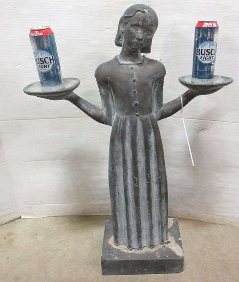Man Cave statue, 27"W x 40"H, wear and chipping, needs paint/repair ...