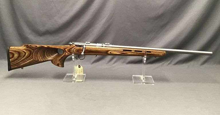 Savage Model 93 .22 Mag., with Stainless Barrel, Thumbhole Laminated ...