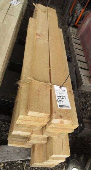 (21) Pieces of rough sawn pine wood from dead tree, 2x4 and 2x6, 36" to ...