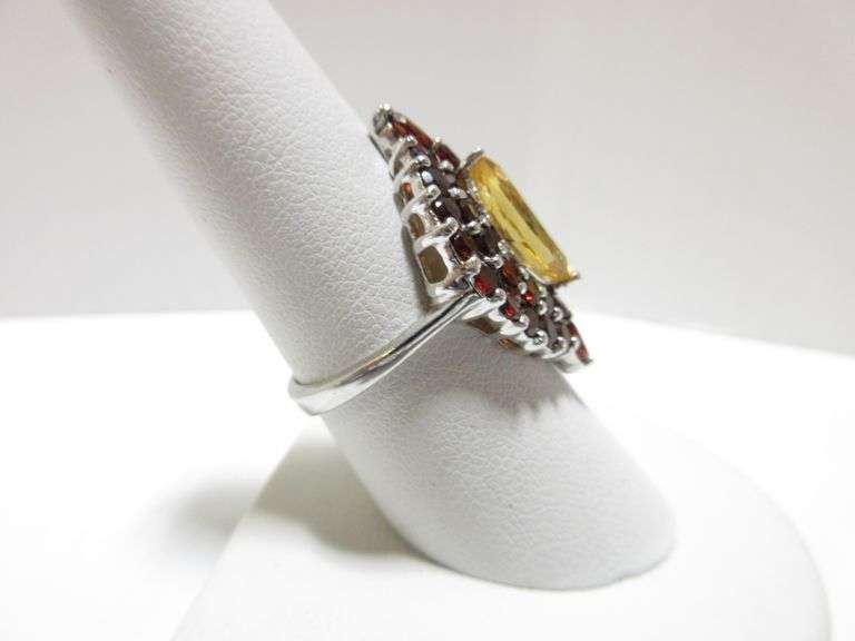 (10) Silver rings in varying sizes, some stamped .925, some stamped ...