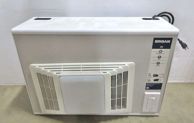 Broan model 655 ventilation fan with light and heater, 120V plug, light ...