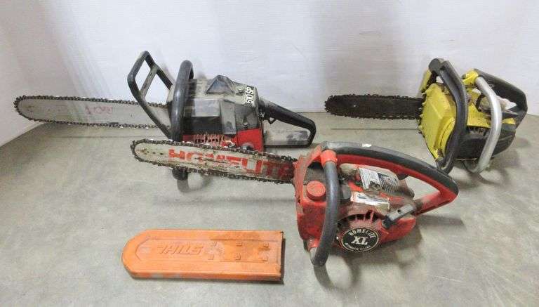 (3) Chainsaws, include: Jonsered 510 SP, Homelite XL, and McCulloch Mac ...