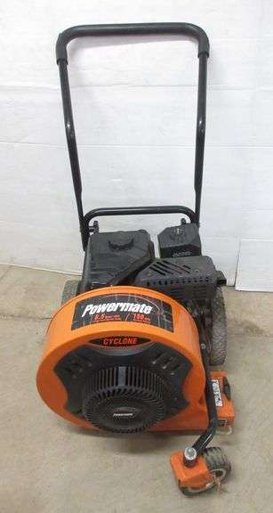 Powermate 6.5 HP push blower, 150 MPH, used, works - Albrecht Auction ...