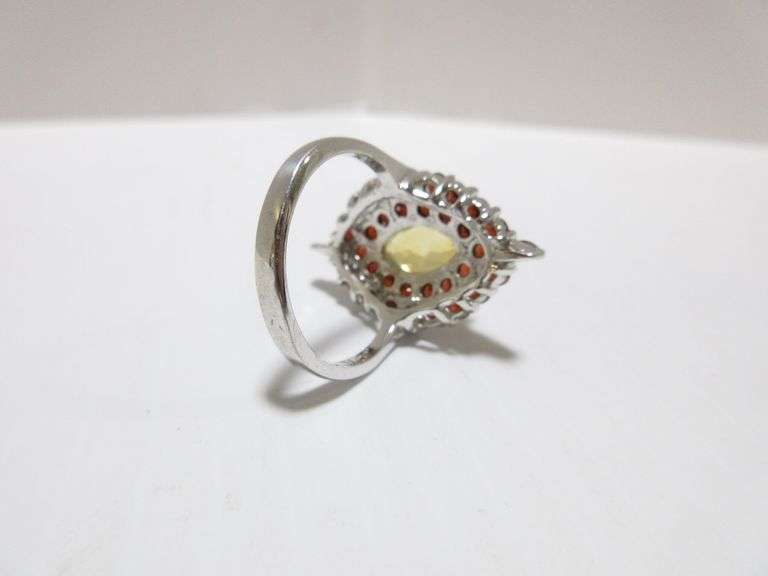 (10) Silver rings in varying sizes, some stamped .925, some stamped ...