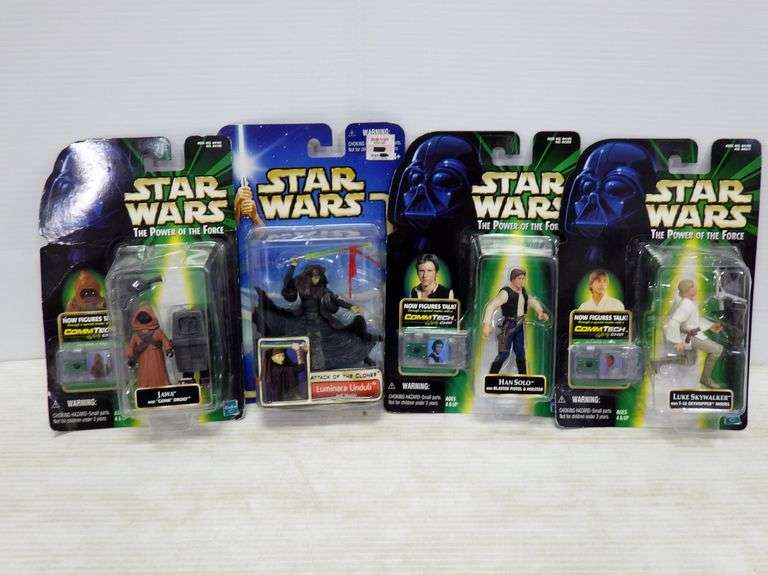 (4) Star Wars "The Power of the Force" Jawa and Gonk droid, Luminara ...