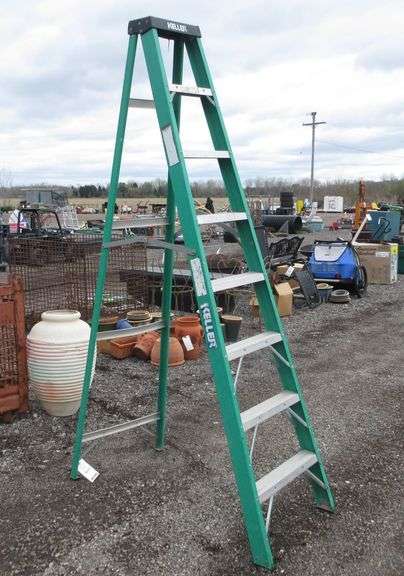8' Keller step ladder, heavy duty Type 1, 250 lbs. capcity, a few paint ...
