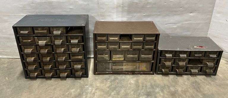 Stackmaster, Powercraft, and Unbranded metal storage cases/bins with ...