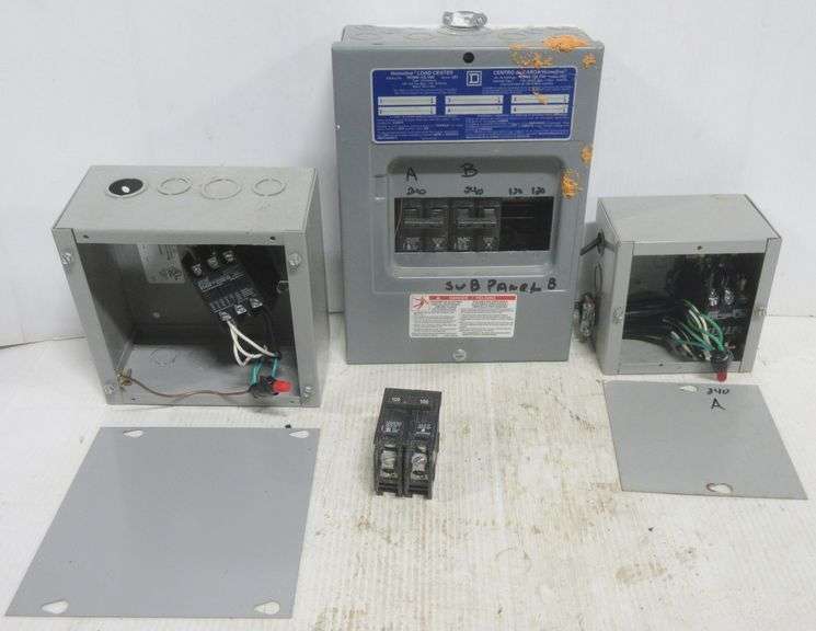 (3) Homeline electrical boxes: 2- Have 220 Breakers boxes with extra ...
