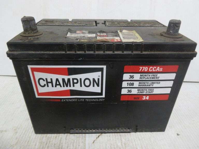 Champion Battery, 770 CCA, not tested, as is - Albrecht Auction Service