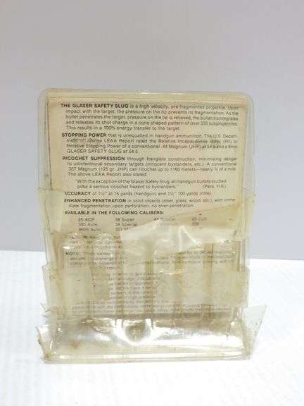(6) Vintage Glaser Safety 44 magnum slugs - Albrecht Auction Service