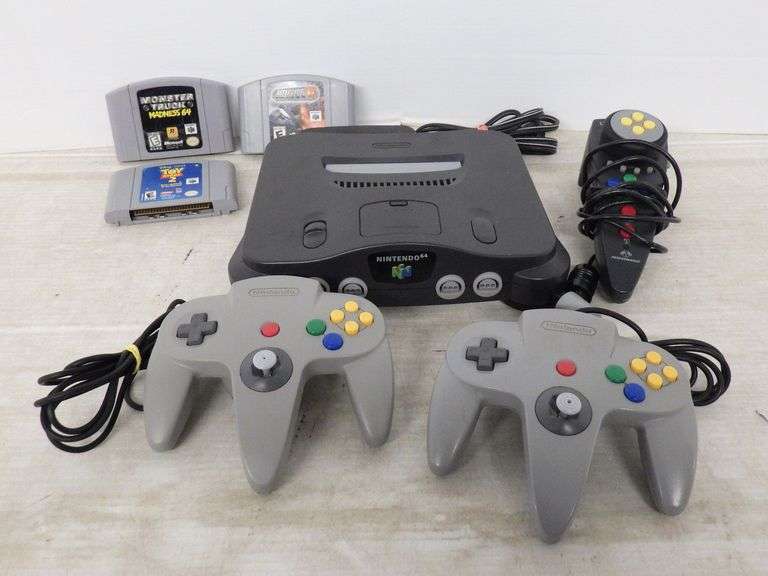 Nintendo 64 gaming console, include: AC power cord, (2) controllers ...