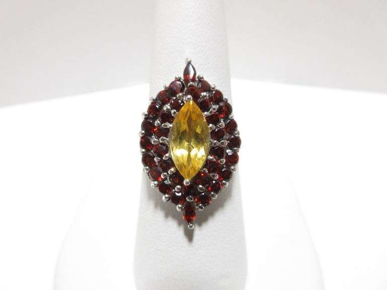 (10) Silver rings in varying sizes, some stamped .925, some stamped ...