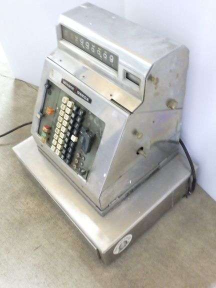 Antique sweda monroe cash register, 18"W x 18"H - Albrecht Auction Service