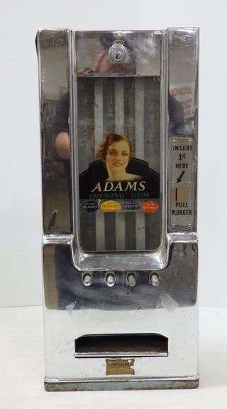 Rare early 1930's Adams Chewing gum machine, seldom seen with decal ...