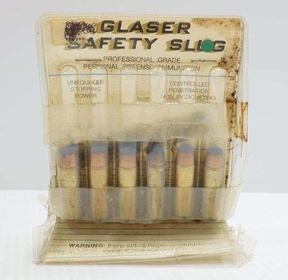 (6) Vintage Glaser Safety 44 magnum slugs - Albrecht Auction Service