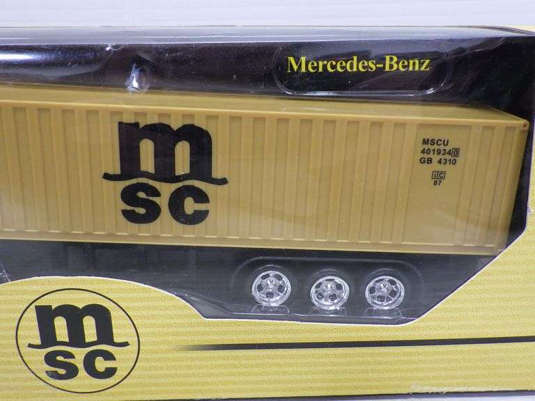 1999 Kentoys MSC Volvo MSC shipping container semi-truck, 9"L, in new ...