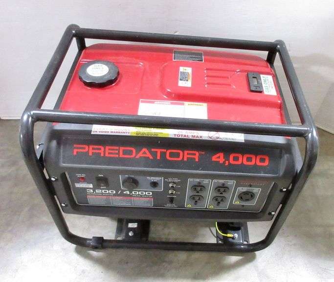 Predator 4000 gasoline generator, starts first pull, Rec 90 gas in tank ...