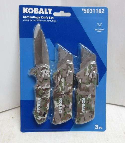 Kobalt 3-Piece knife and razor kit camo, No. 50321162 - Albrecht ...
