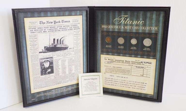 1912 Titanic coin US mint set in case - Albrecht Auction Service