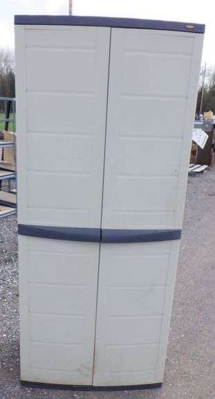 WorkForce storage cabinet, 30"W x 20"D x 69"H, dirty - Albrecht Auction ...