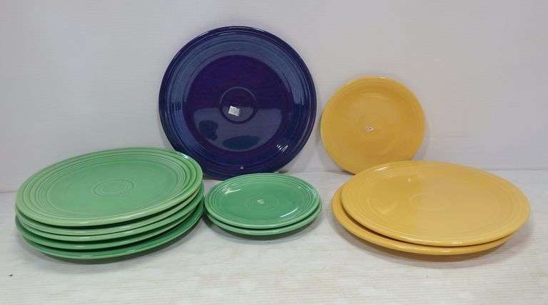 (11) Pieces of Fiestaware, all pastels, include: Three- 6 1/4" Plates ...