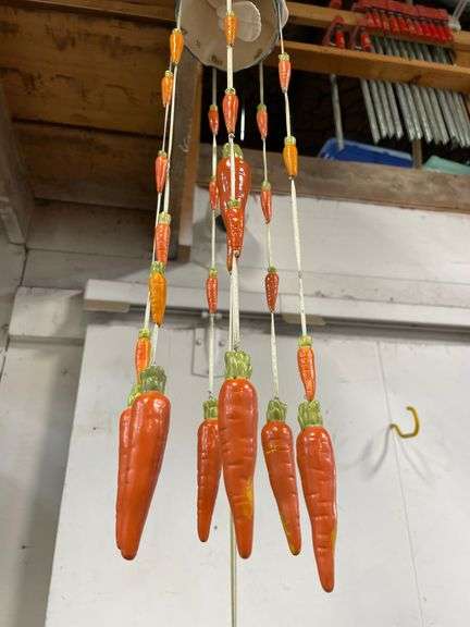 Blue sky clayworks carrot girl wind chimes, 34"H, excellent for age ...