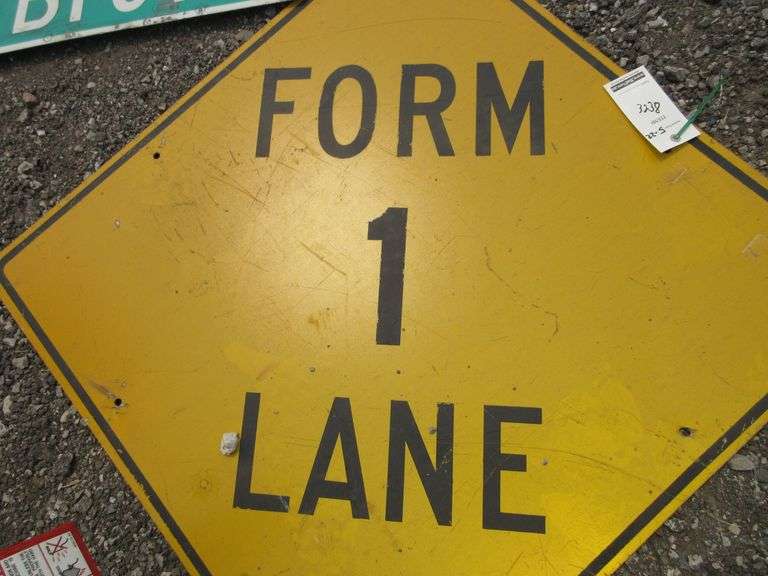 Form 1 Lane aluminum street sign, 36" x 36", has wear - Albrecht ...