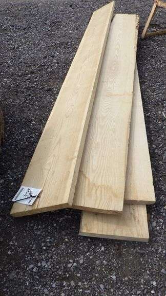 (4) Rough sawn ash wood, includes: Two- 9" x 1"Thick x 8'L, One- 10" x ...