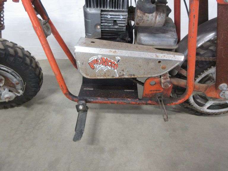Bronco mini bike from the 60's or 70's, ran and drove before storage ...
