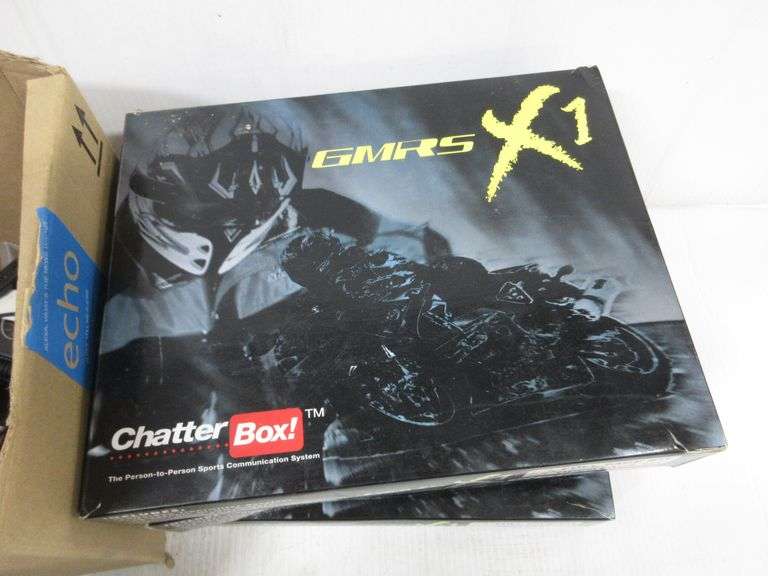 (3) Sets of chatterbox helmet to helmet communicators, extra batteries ...