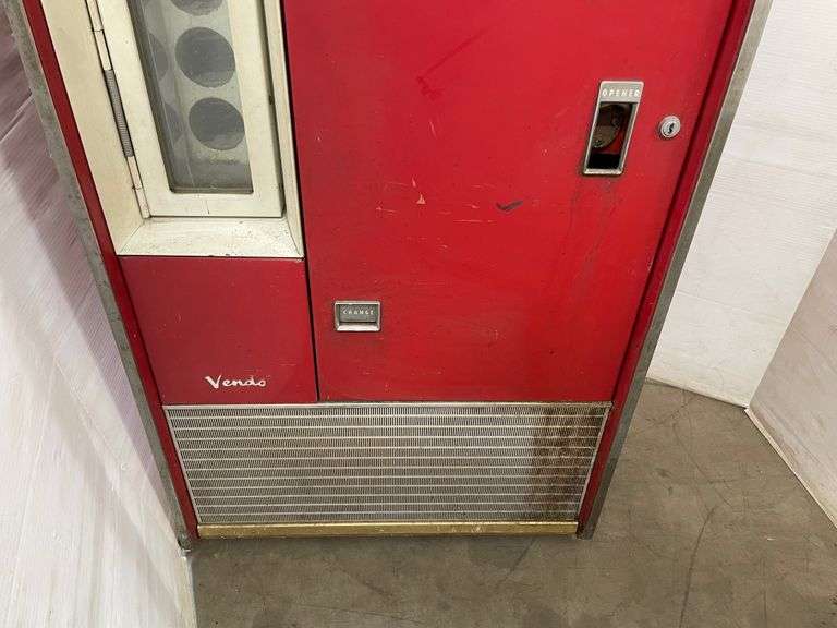 1960's Vintage Coke machine, 27 1/2"W x 22"D x 54"H, compressor works ...