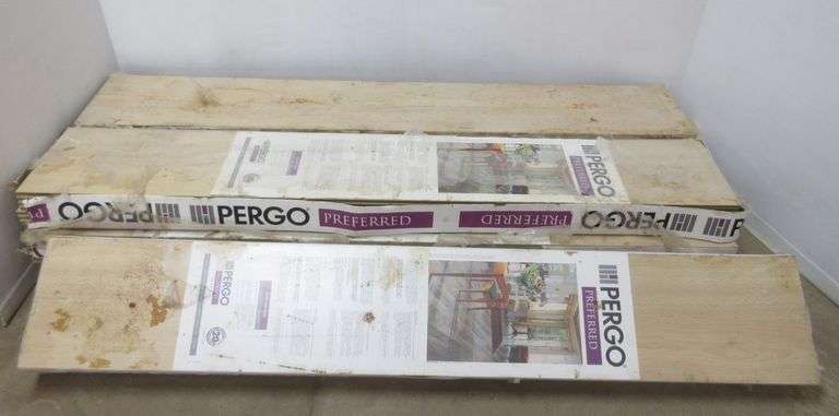 (7) Boxes of Pergo flooring, each box contains 8 planks, 20.97 sq. ft ...