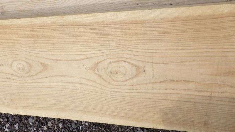 (4) Rough sawn ash wood, includes: Two- 9" x 1"Thick x 8'L, One- 10" x ...