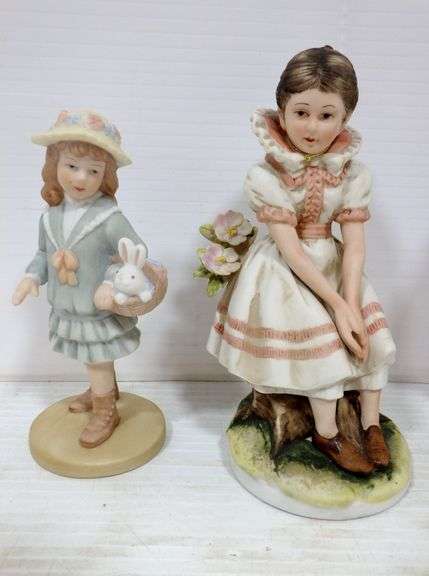 Lefton figurine "Becky Thatcher", (3) Treasured memories figurines, up ...