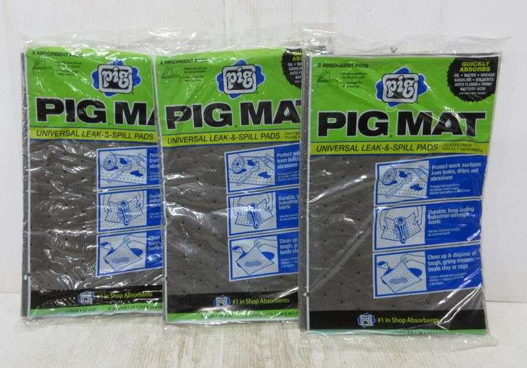 Pig Mat oil absorbers for garage clean up - Albrecht Auction Service