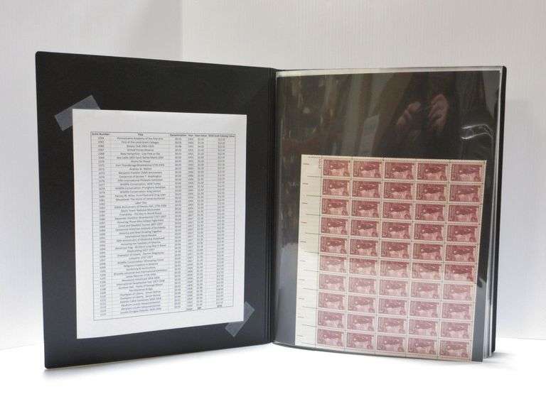 Collection of U.S. mint never hinged stamp full sheets of stamps from ...