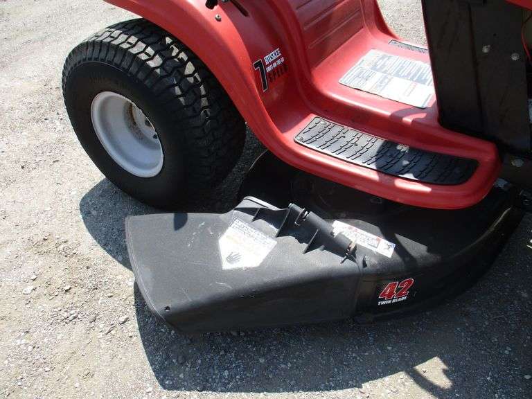 Huskee LT4200 mower, 42" cut, 7-Speed, runs and cuts as it should, new ...