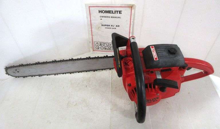 Homelite super XL chainsaw, 20" bar, runs great, low hours - Albrecht ...