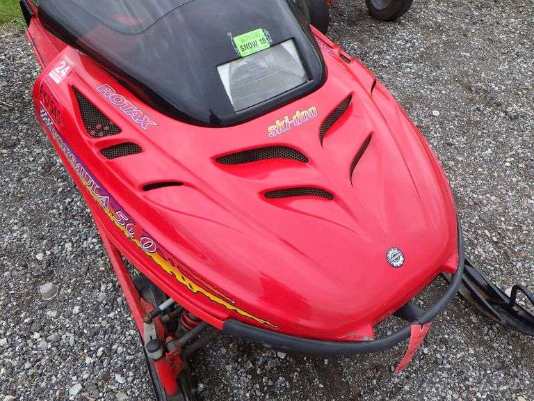 1997 Ski Doo Snowmobile, reverse studded track, electric start, but ...
