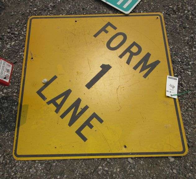 Form 1 Lane aluminum street sign, 36" x 36", has wear - Albrecht ...